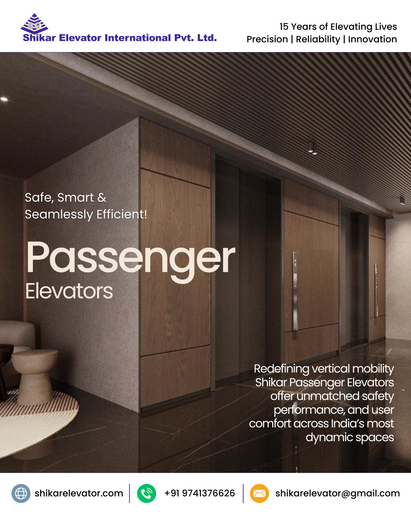 Passenger Elevators for Home and Office – Safe, Smart & Seamlessly Efficient!