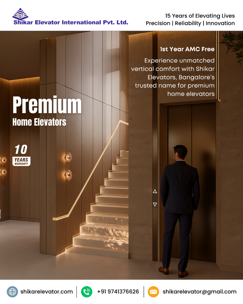 Premium Home Elevators designed for Villas, Bungalows & Apartments by Shikar Elevators.