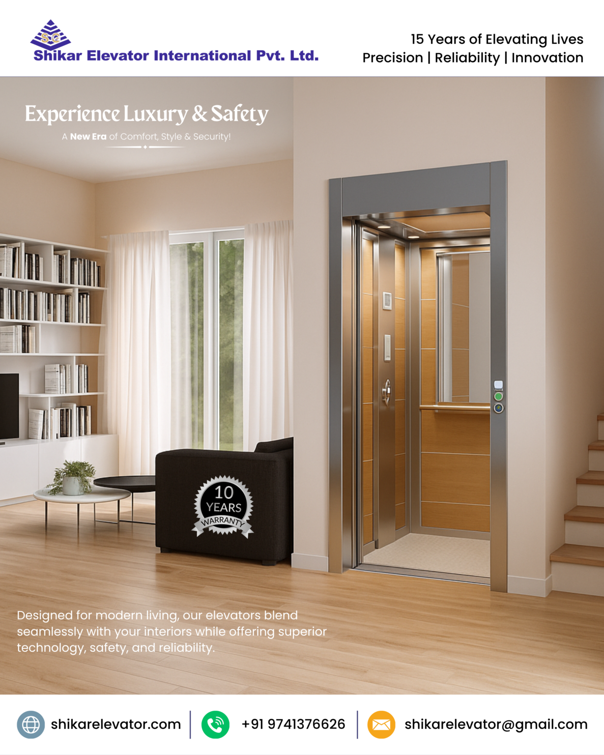 Best Elevators for Homes in Bangalore - Experience Luxury & Safety with Shikar Elevators