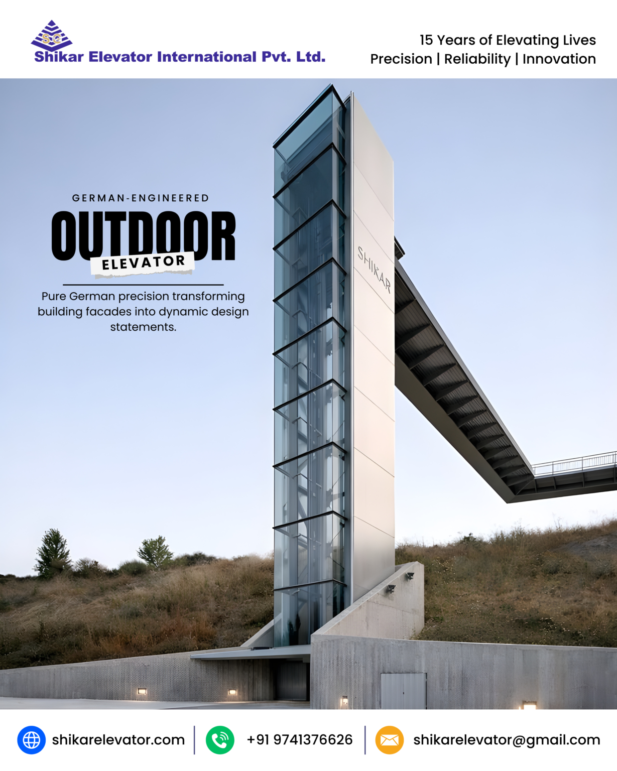 Outdoor Elevators - German‑Engineered Architectural Elevation by Shikar ...